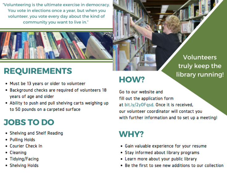 Need Library Volunteers? – Librarian Design Share